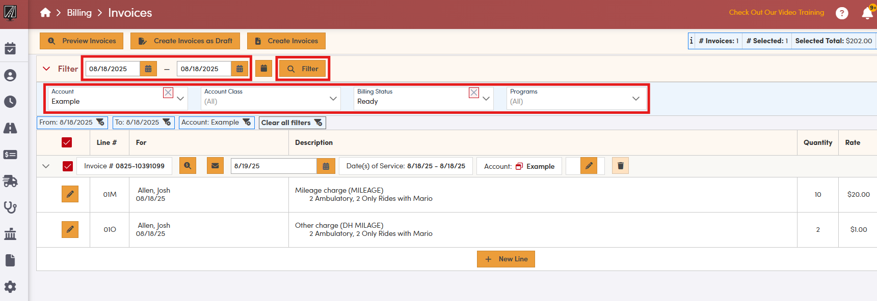 How to generate an Invoice in RoutingBox Web