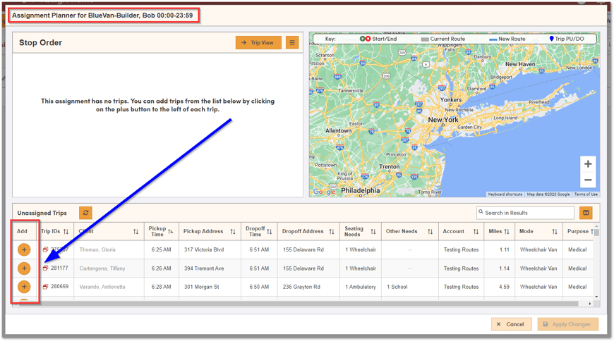 Using Assignment Planner in RoutingBox Web