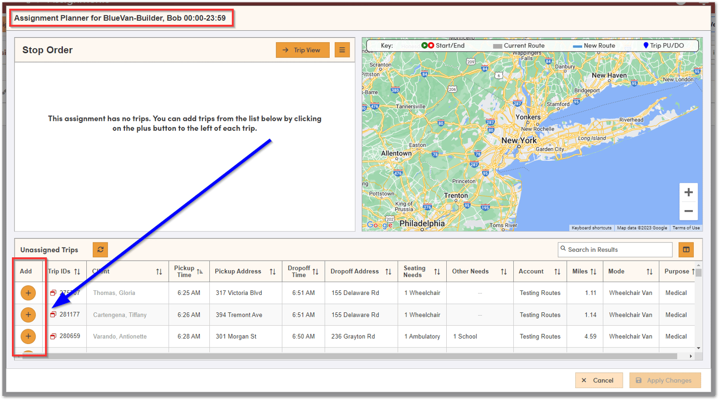 Using Assignment Planner in RoutingBox Web