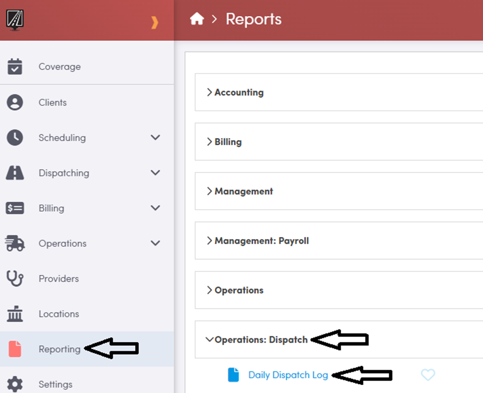 Daily Dispatch Log Report in Routingbox Web