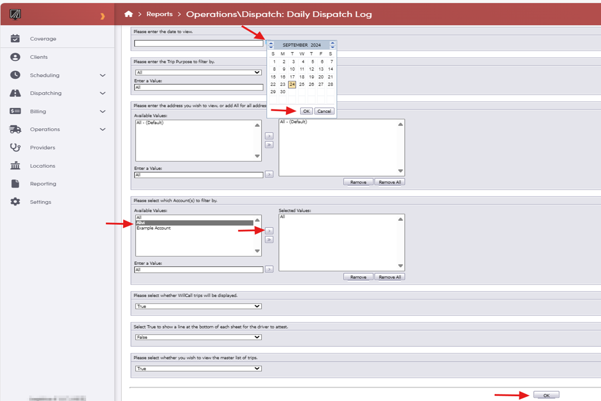 Daily Dispatch Log Report in Routingbox Web